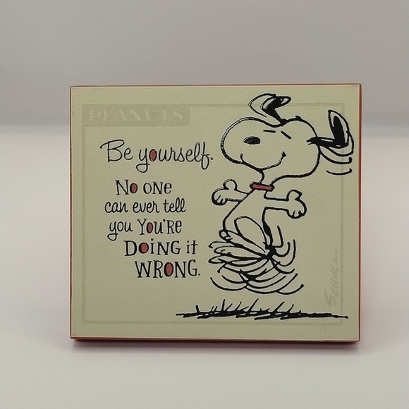 Hallmark | Art | Hallmark Peanuts Snoopy Plaque Sign Be Yourself ...